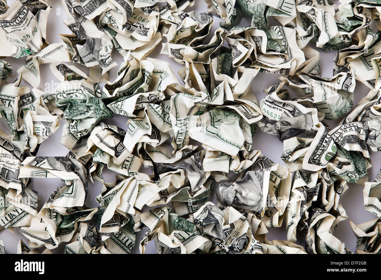 A high angle view of a very large amount of 100 US$ money notes. Good ...