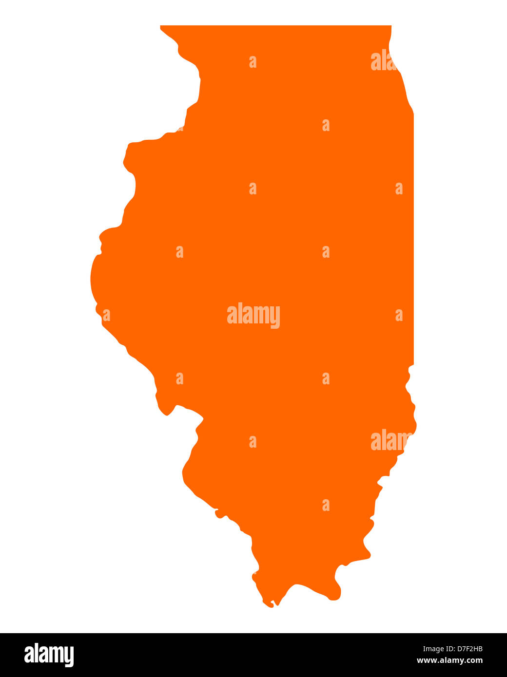 Map of Illinois Stock Photo - Alamy
