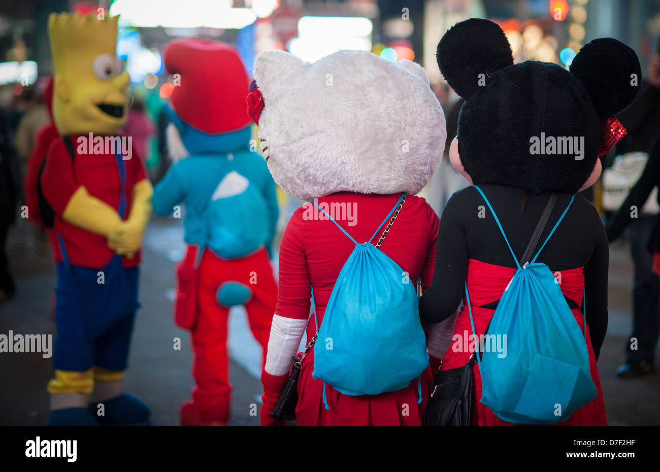 Cartoon characters times square manhattan hi-res stock photography and ...