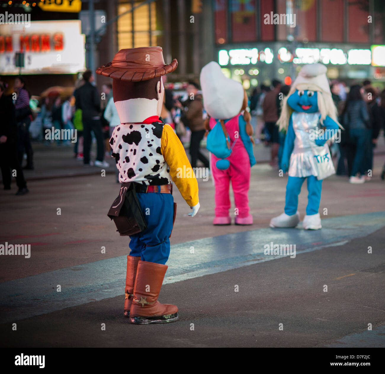 Costumed characters swarm Times Square in New York Stock Photo - Alamy