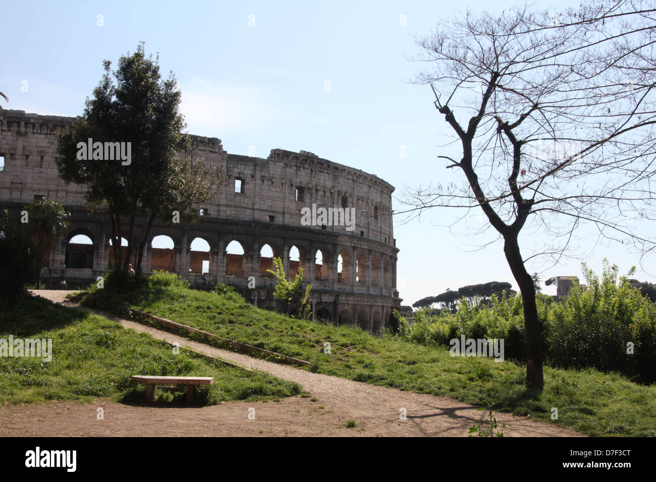 park by the colosseum in rome Stock Photo - Alamy