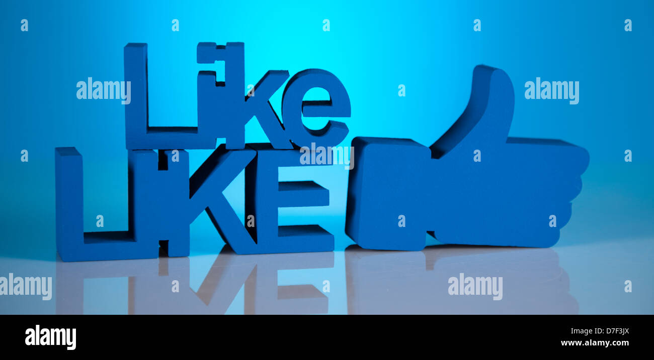 Like symbol,Thumbs up symbol, Social media Stock Photo - Alamy