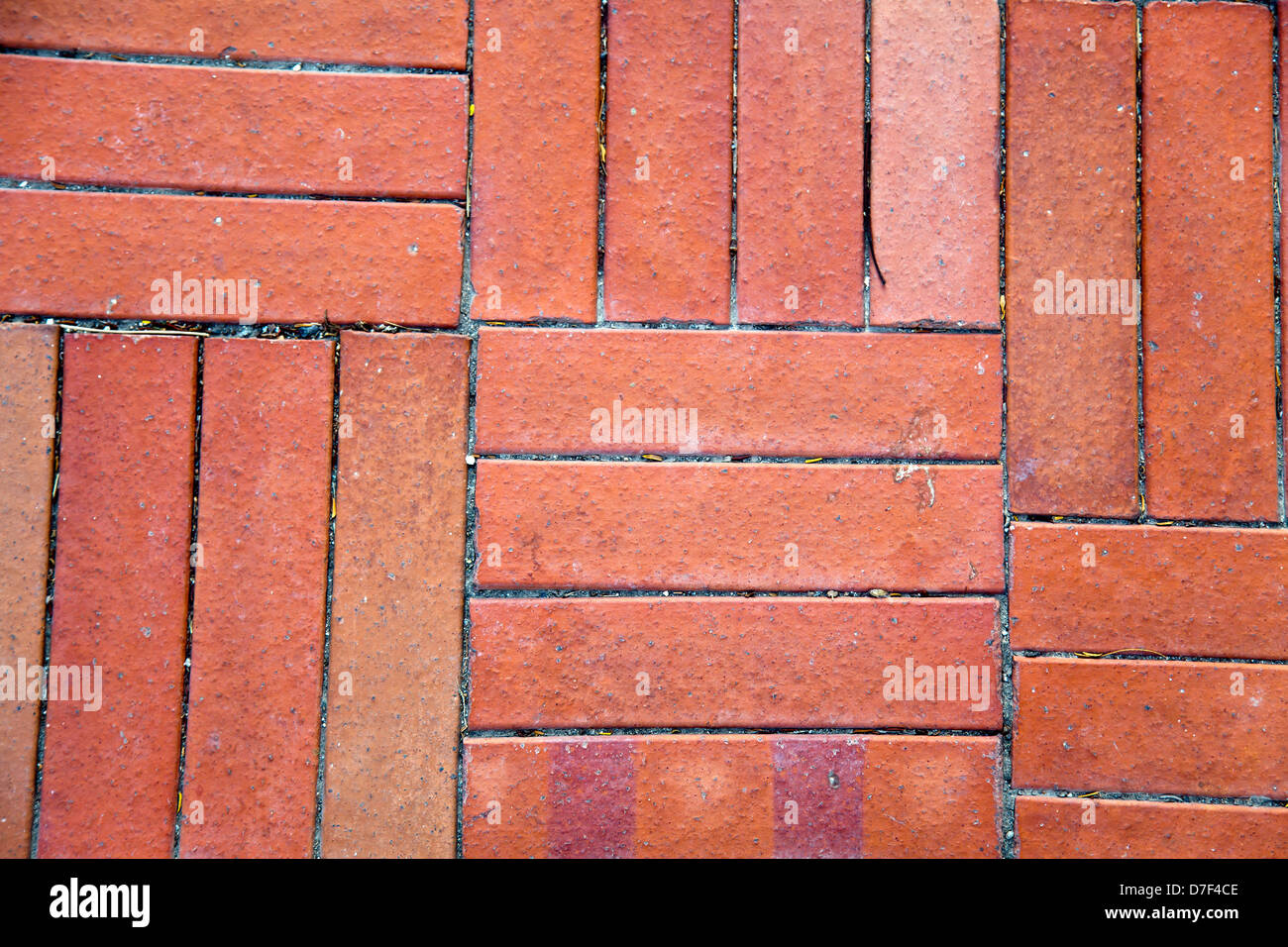 Red brick shaped floor tiles lit by diffused afternoon sun. Good as ...
