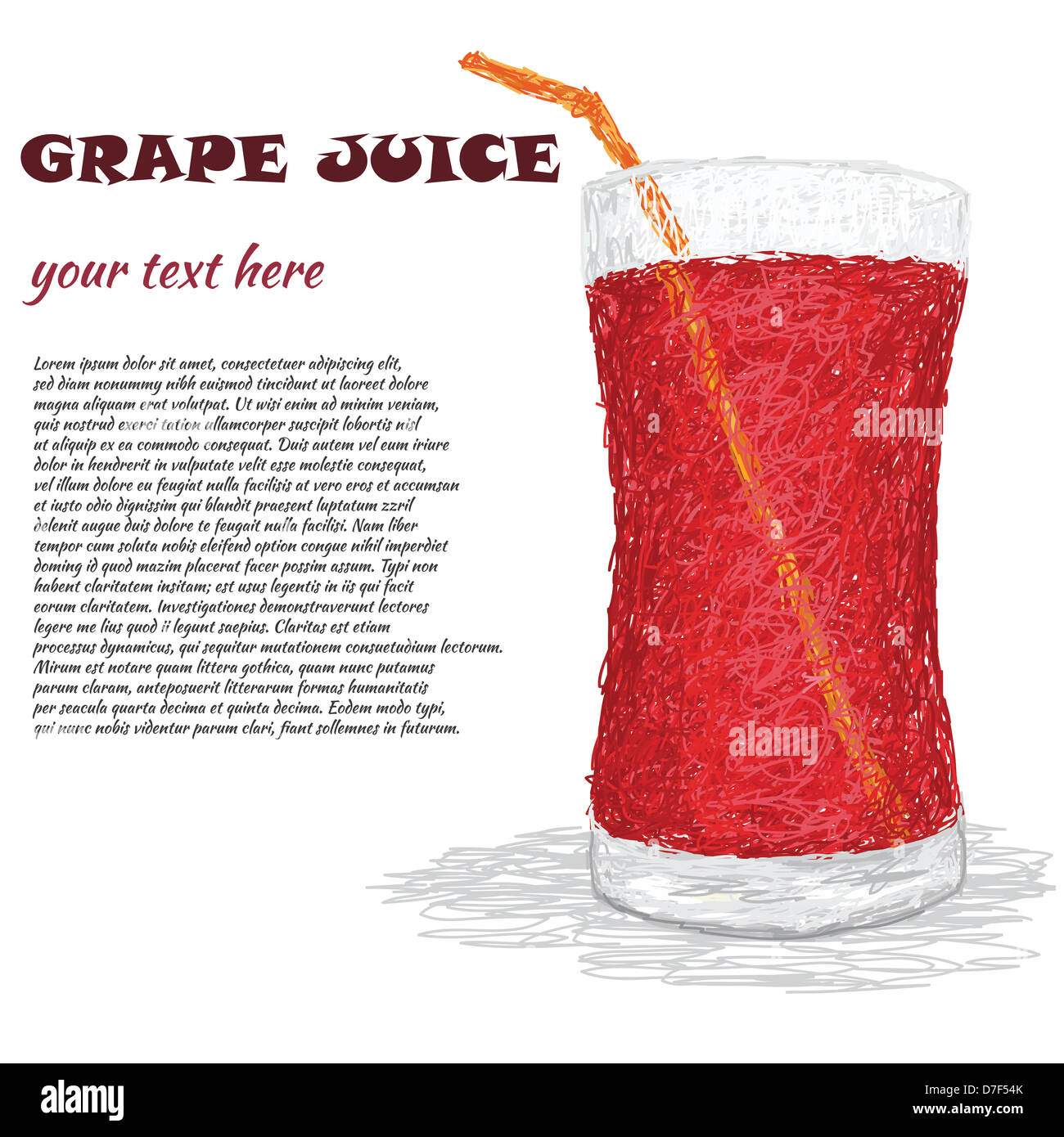 closeup illustration of a fresh glass of grape juice Stock Photo - Alamy