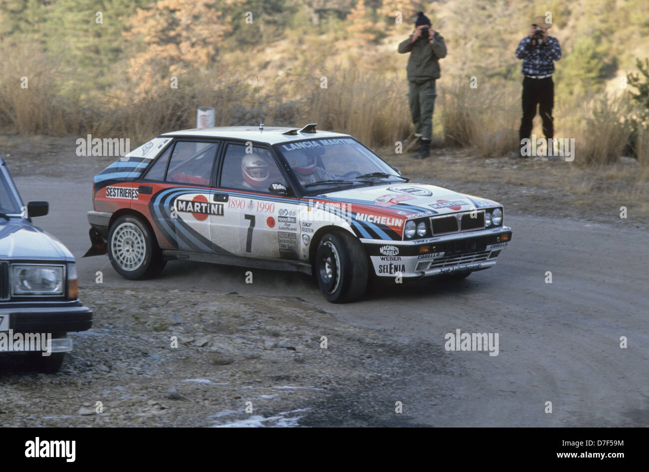 lancia delta integrale on the monte carlo rally 1990 Auriol Didier ...