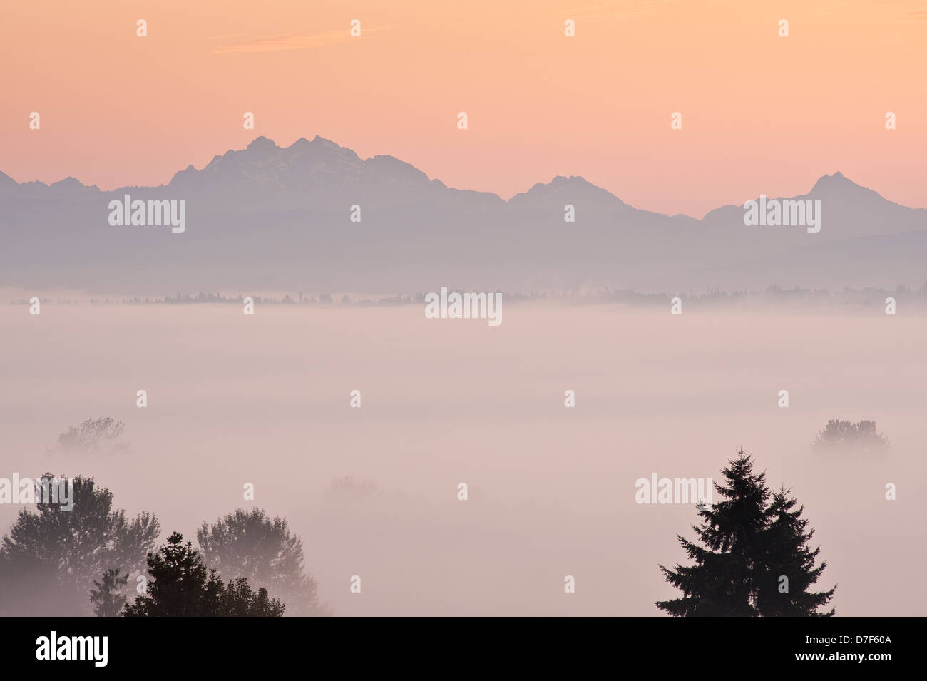 Cascade mountain range sunrise fog hi-res stock photography and images ...