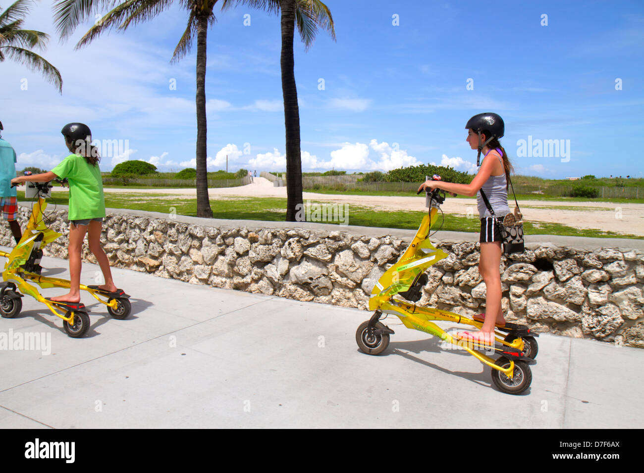 Miami Beach Florida,Ocean Drive,Lummus Park,Tribred by Trikke,electric ...