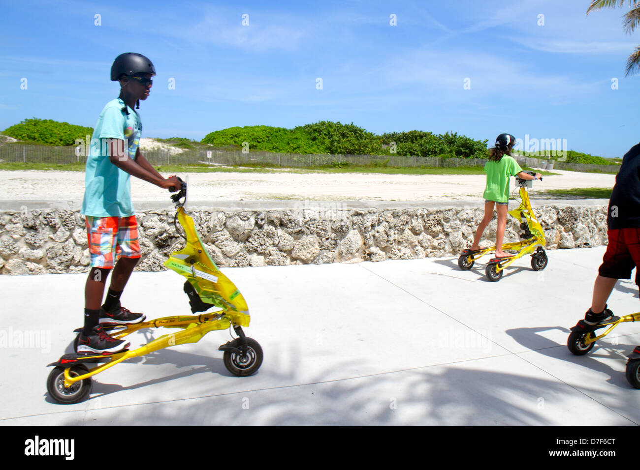 Miami Beach Florida,Ocean Drive,Lummus Park,Tribred by Trikke,electric ...