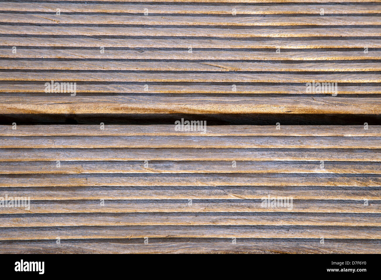 Close-up of a sunlit wooden deck Stock Photo - Alamy