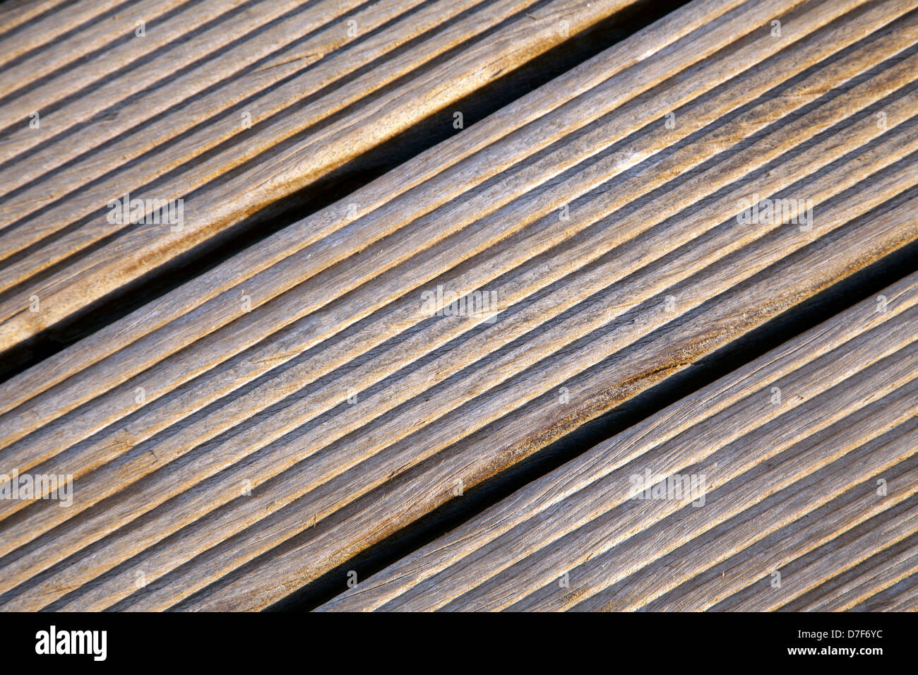 Close-up of a sunlit wooden deck Stock Photo - Alamy