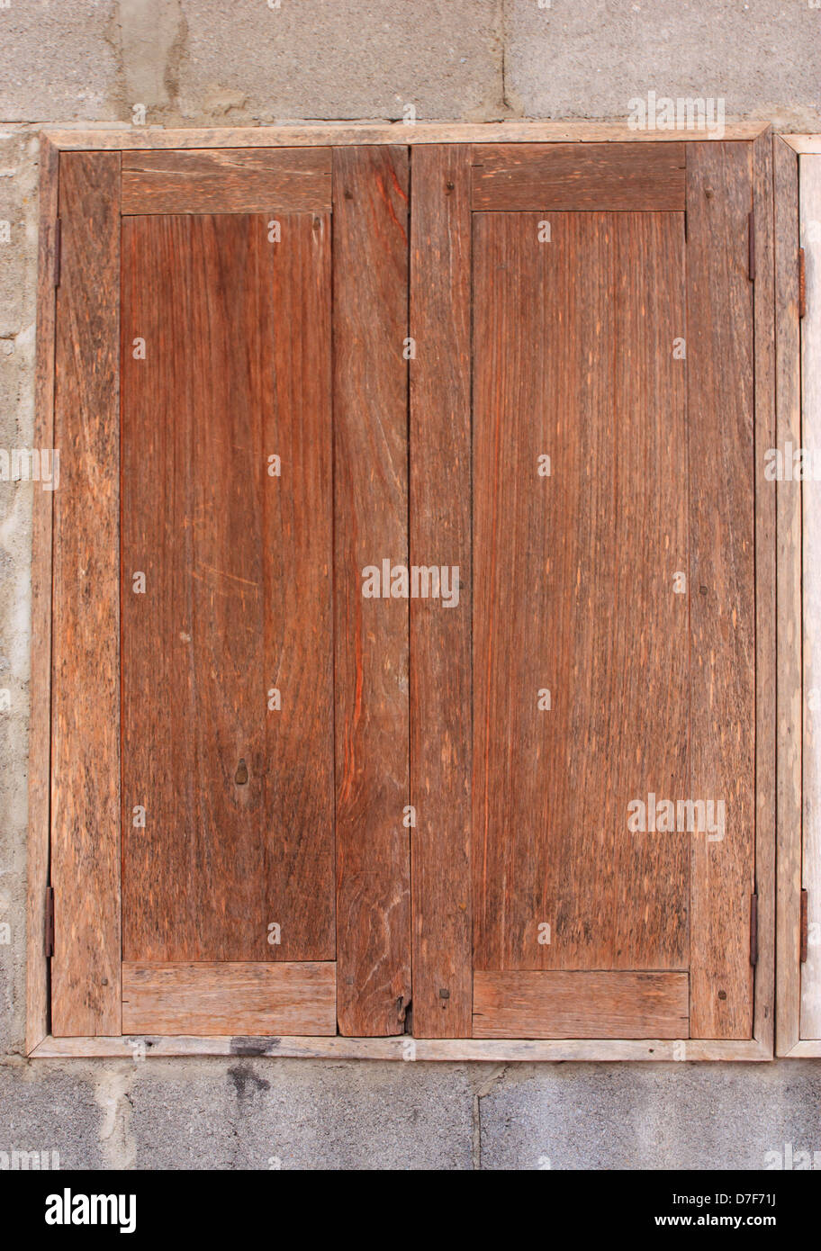Old closed window from farmer house in rural of Thailand Stock Photo ...