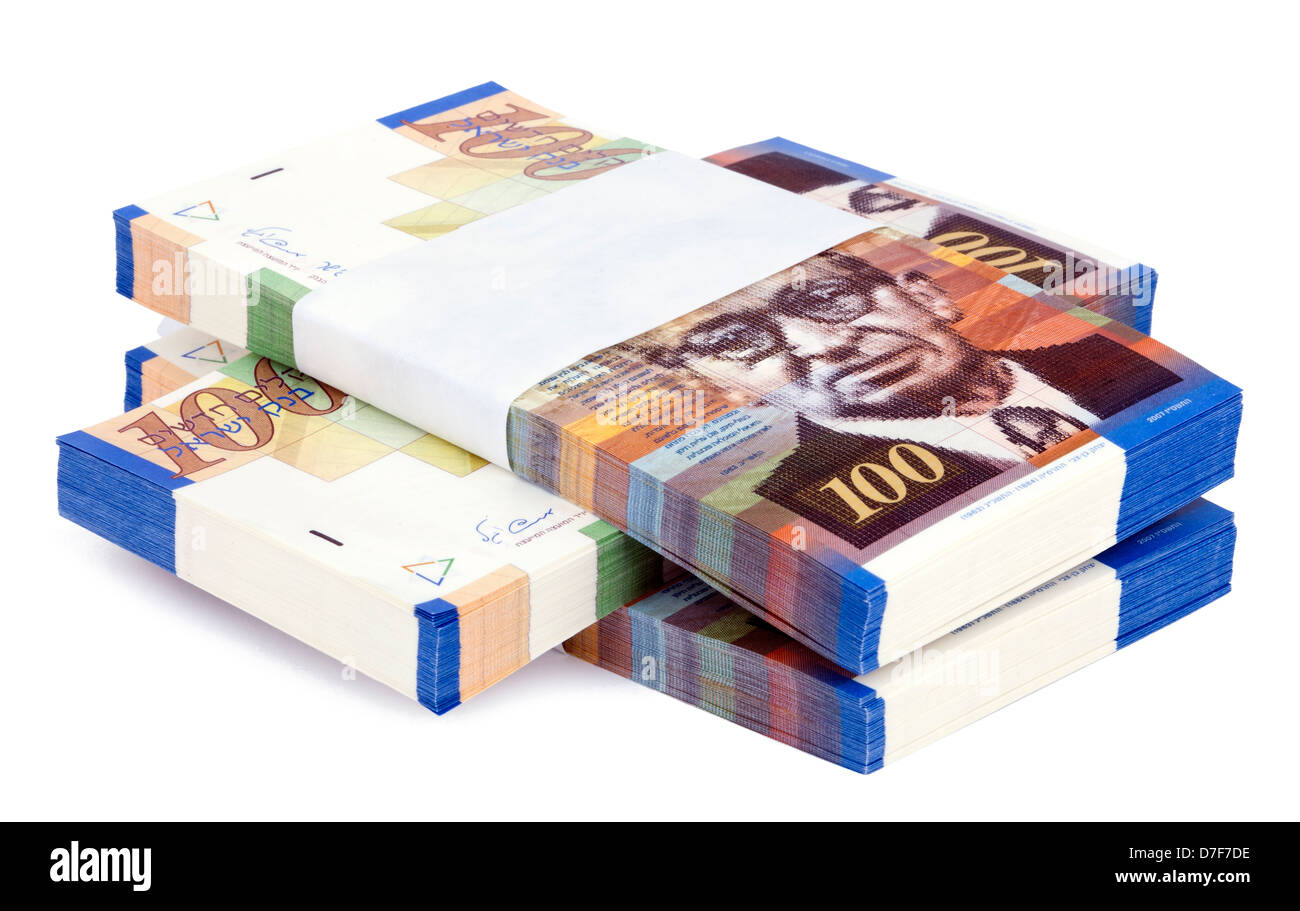 Hundred shekels notes Cut Out Stock Images & Pictures - Alamy