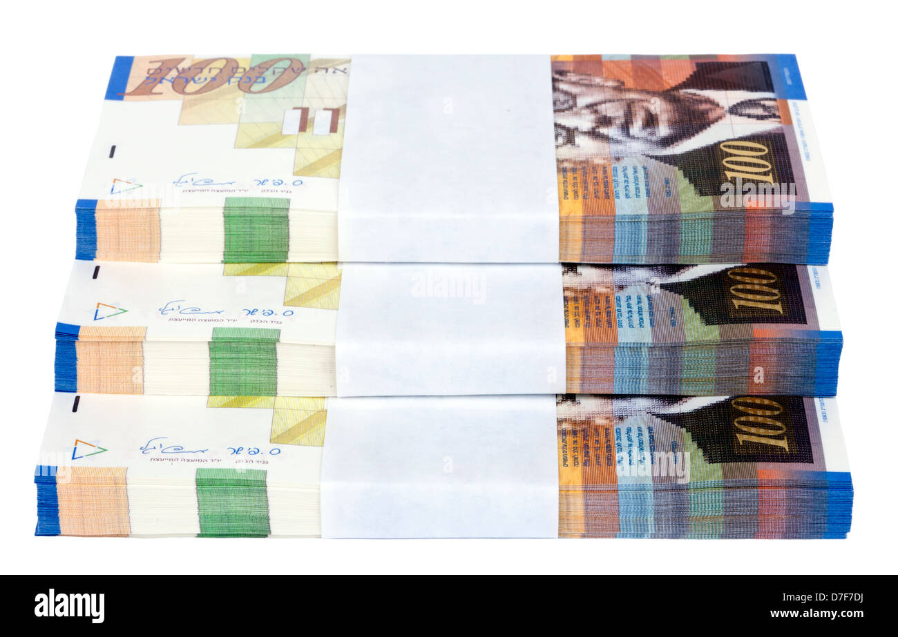 Hundred shekels notes Cut Out Stock Images & Pictures - Alamy