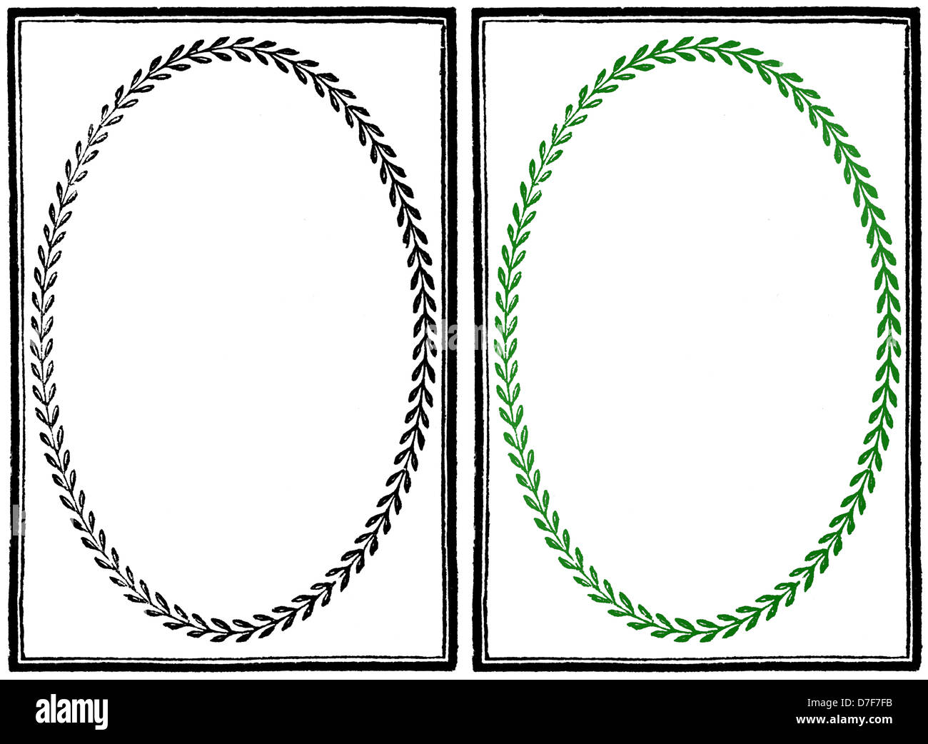 Laurel leaves border hi-res stock photography and images - Alamy