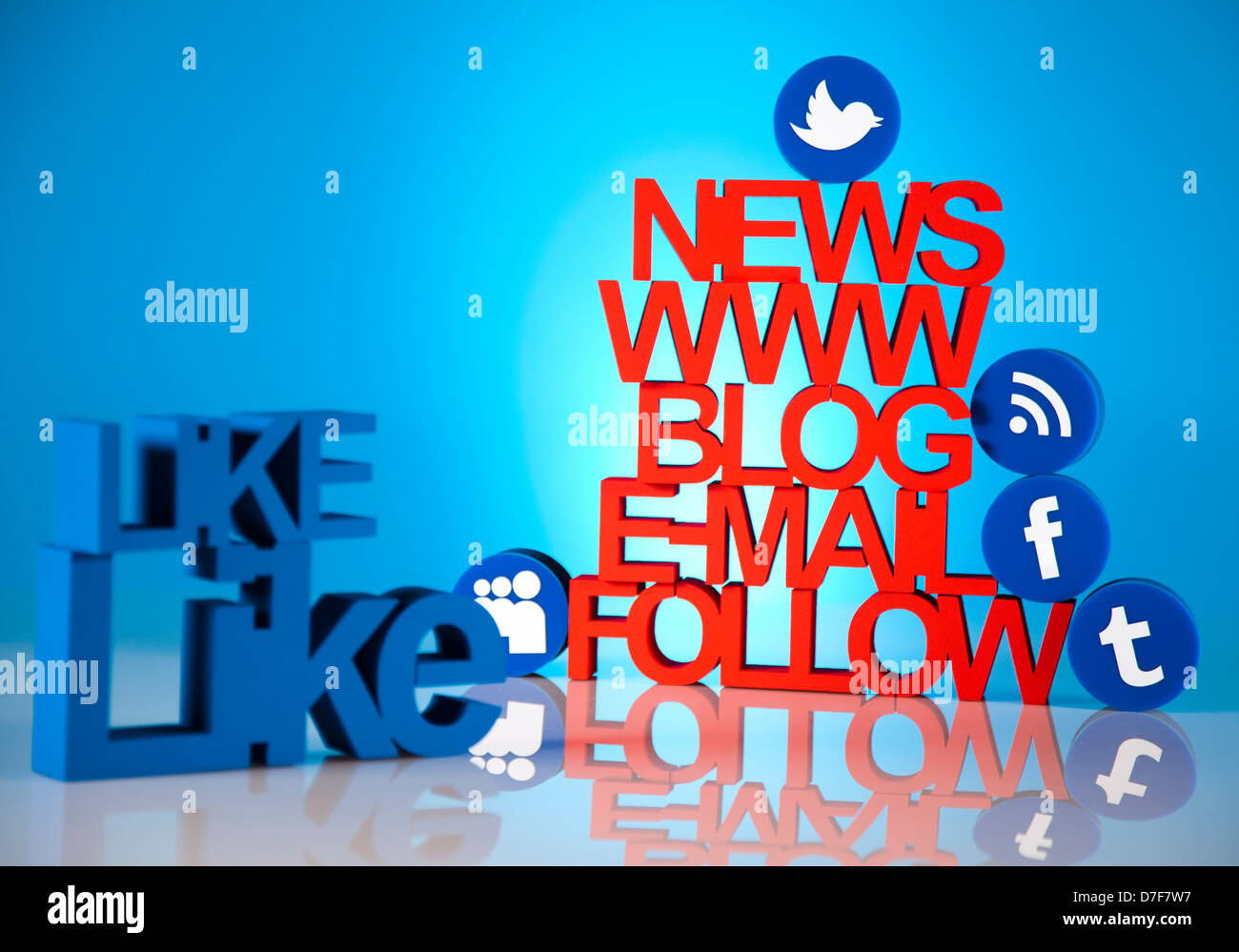 Internet concept with social media Stock Photo - Alamy