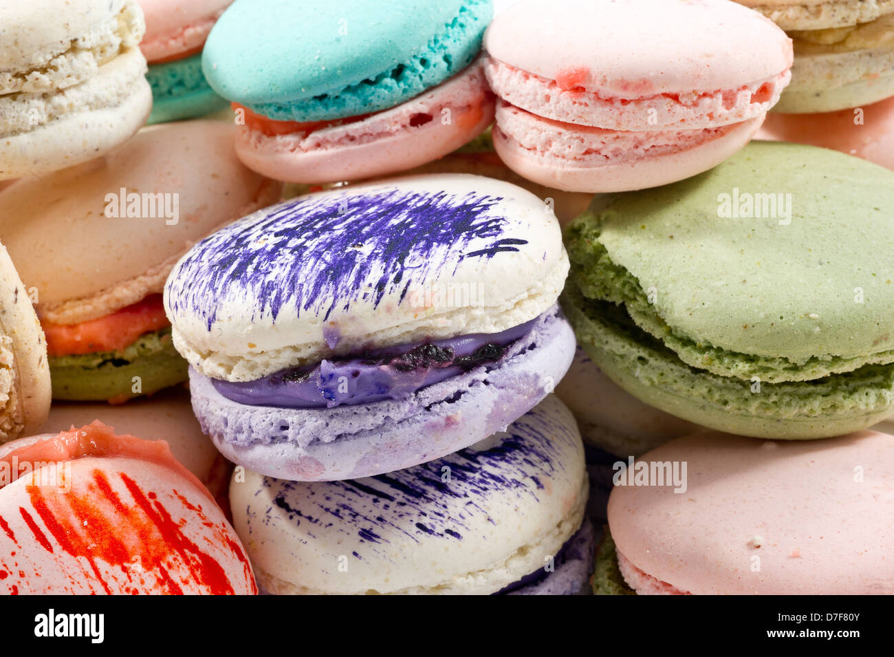 assorted colorful french macarons Stock Photo - Alamy