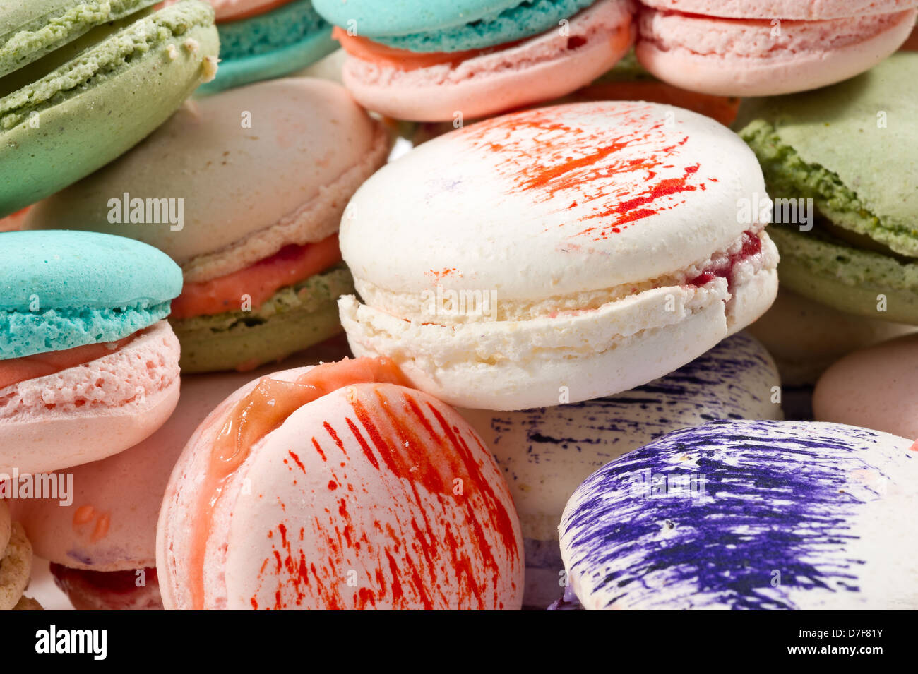 assorted colorful french macarons Stock Photo - Alamy