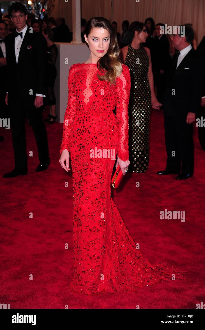 New York, USA. 6th May 2013. Amber Heard (wearing Pucci dress with ...