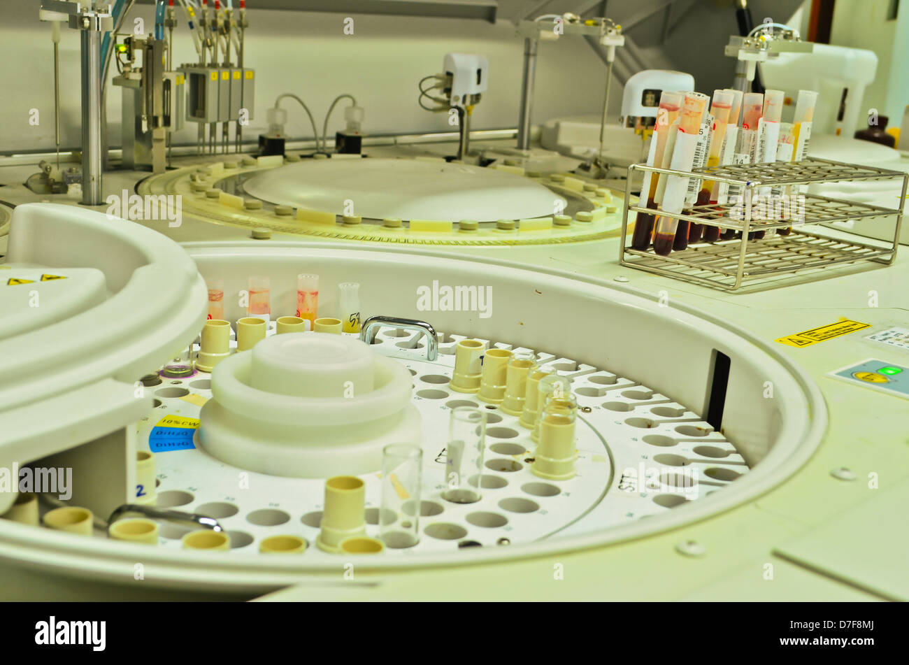 chromatograph with glass sample bottles Stock Photo - Alamy