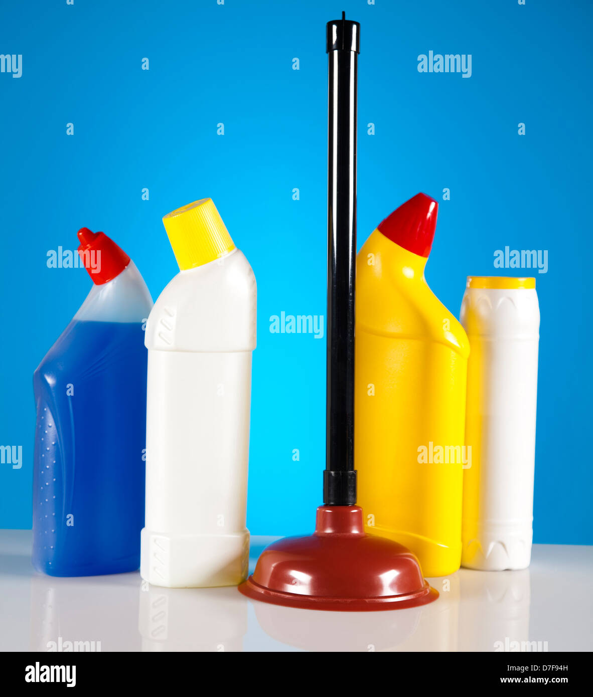 Assorted cleaning products Stock Photo - Alamy