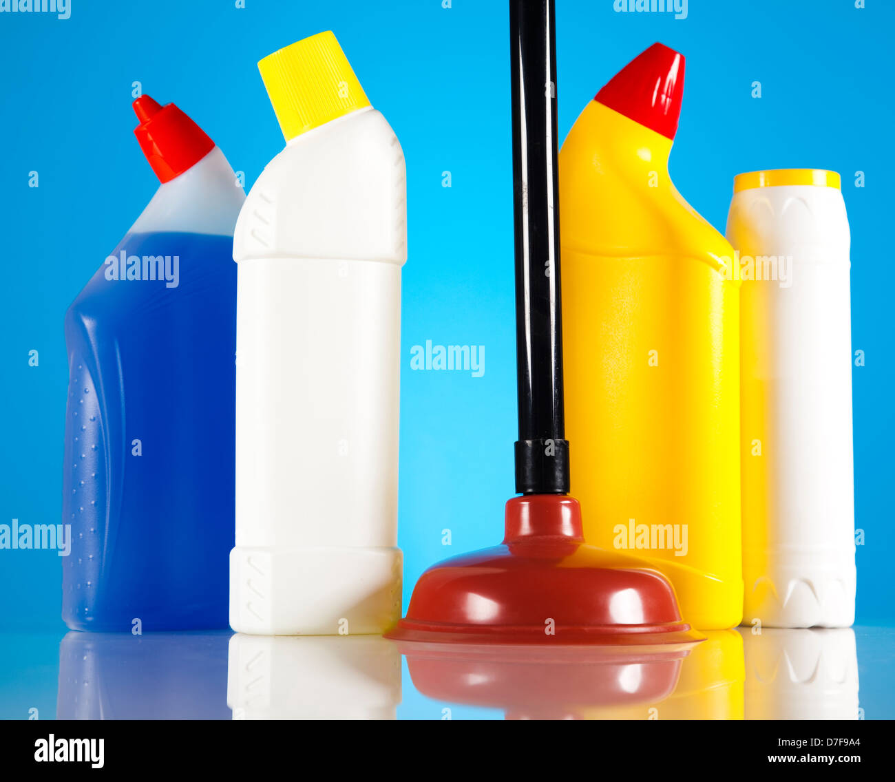 Assorted cleaning products Stock Photo - Alamy