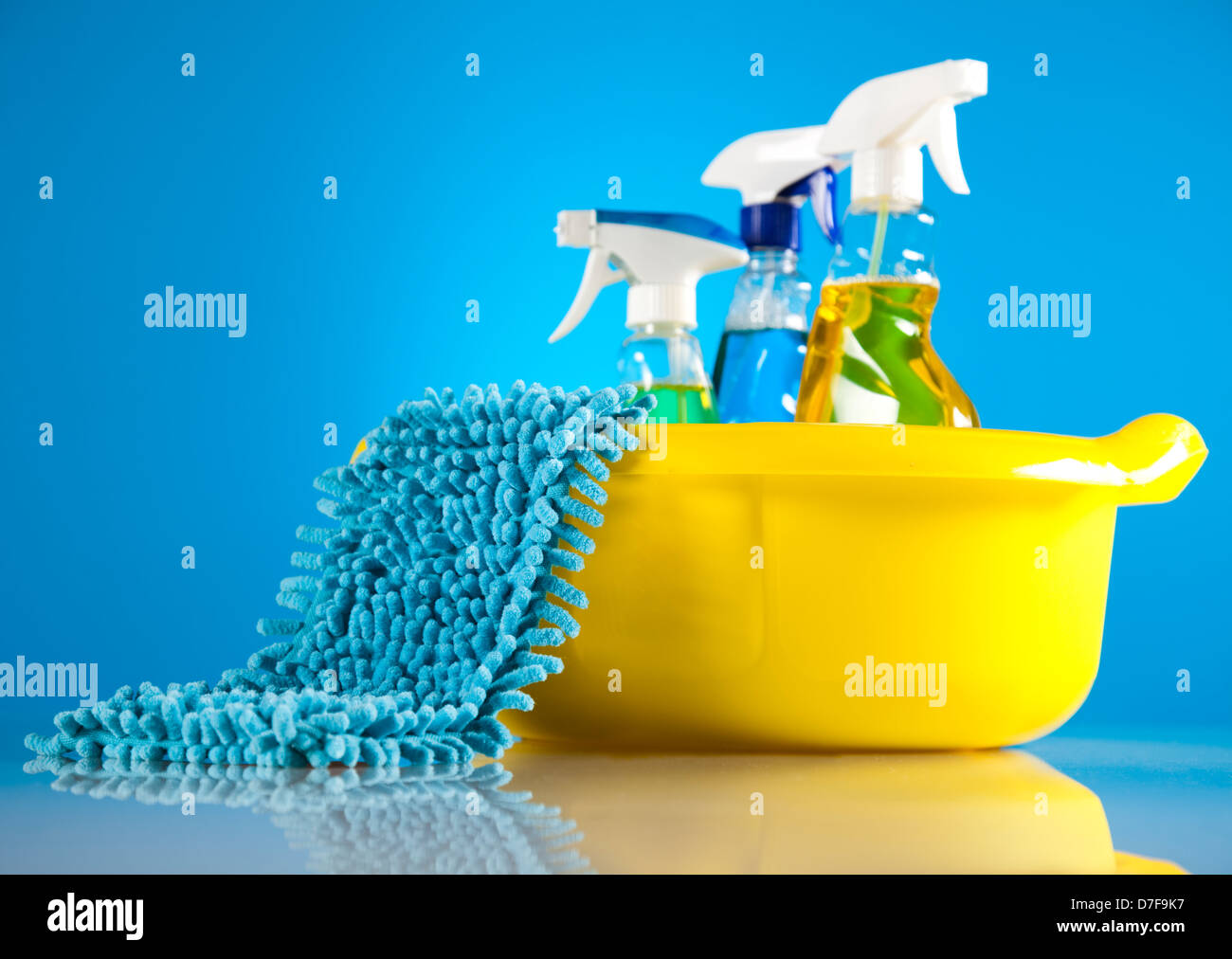 Assorted cleaning products Stock Photo - Alamy
