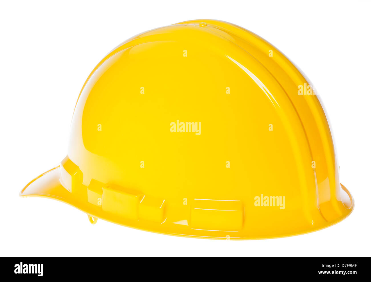 45° back view of a yellow hard hat, isolated on white background Stock ...