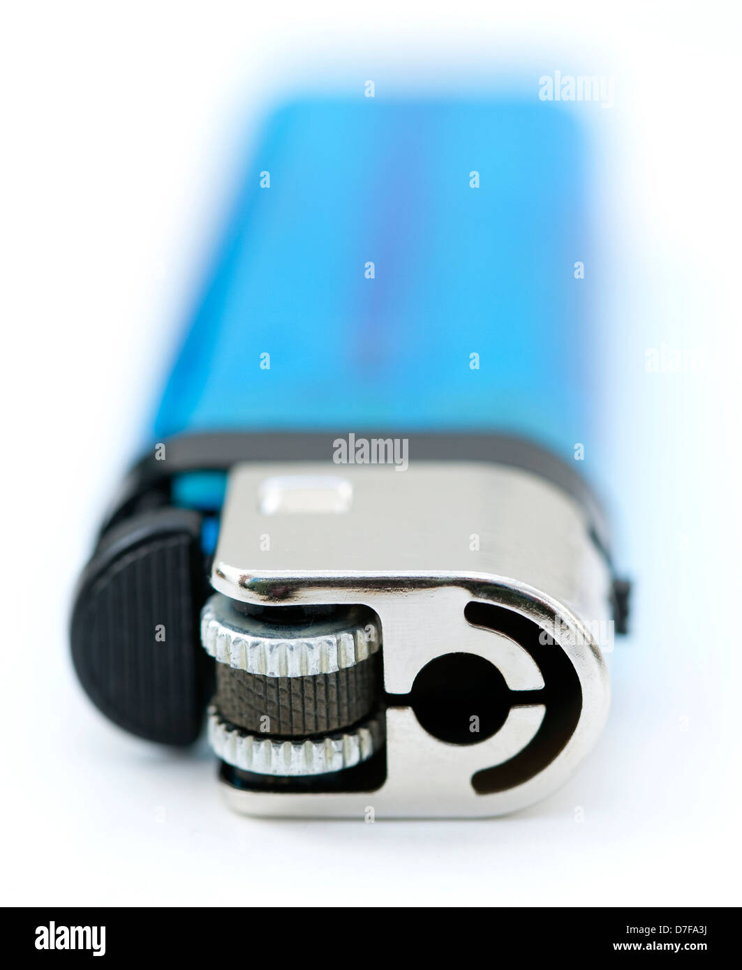Half-transparent simple blue lighter isloated on white background Stock ...