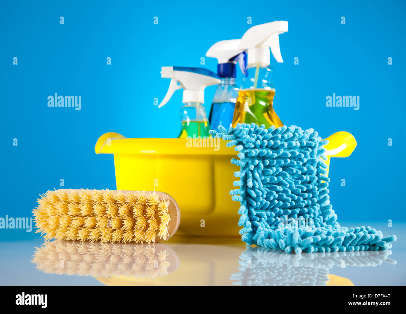 Assorted cleaning products Stock Photo - Alamy