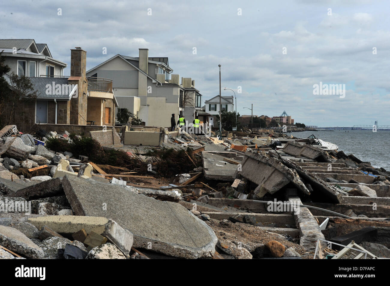 BROOKLYN, NY - NOVEMBER 01: Serious damage in the buildings at the ...