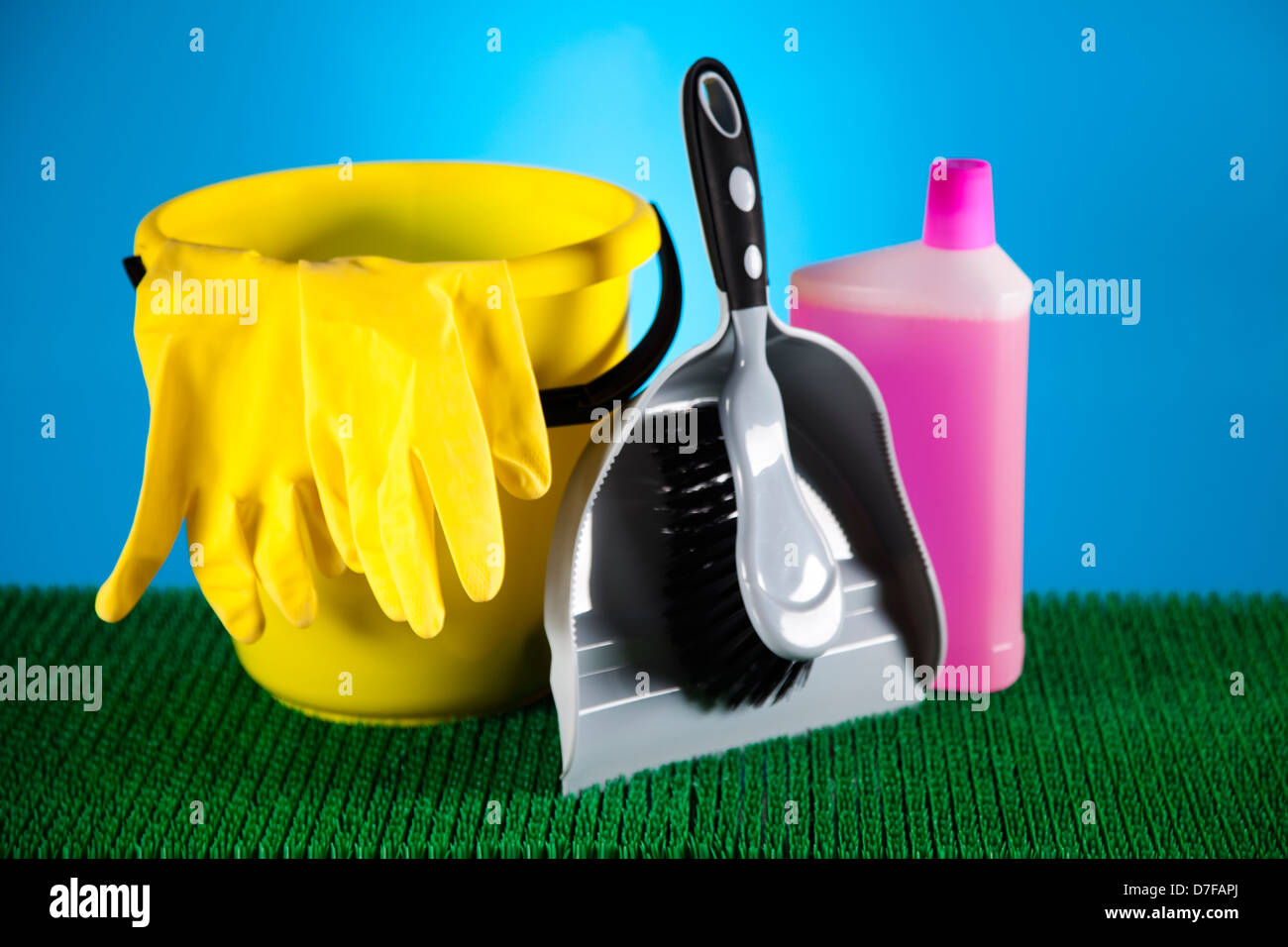Assorted cleaning products Stock Photo - Alamy