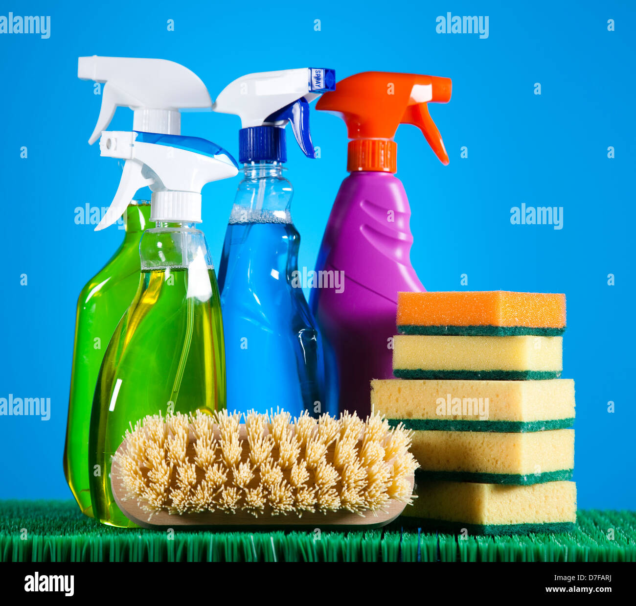 Cleaning concept in studio Stock Photo - Alamy