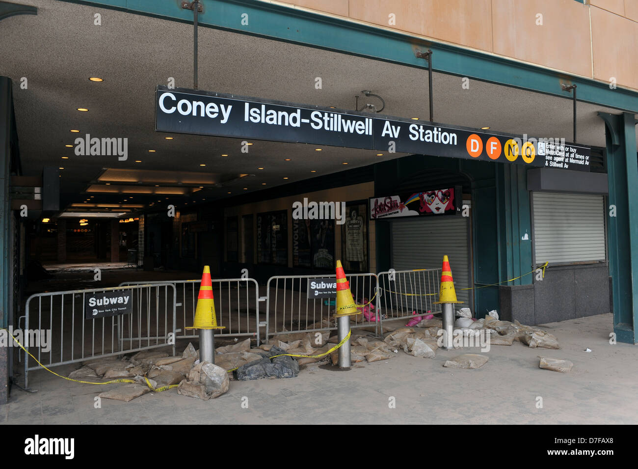 BROOKLYN, NY - NOVEMBER 01: Serious damage in the Subway at the Coney ...