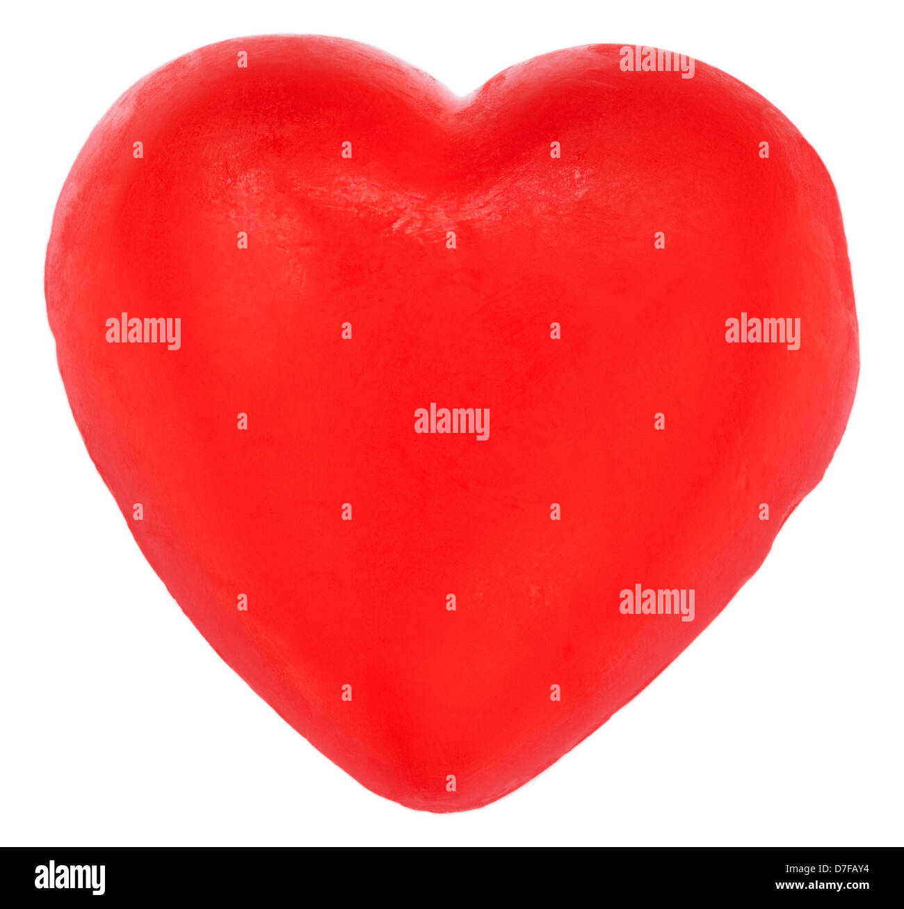 A heart shaped red soap bar, Isolated on white background Stock Photo ...