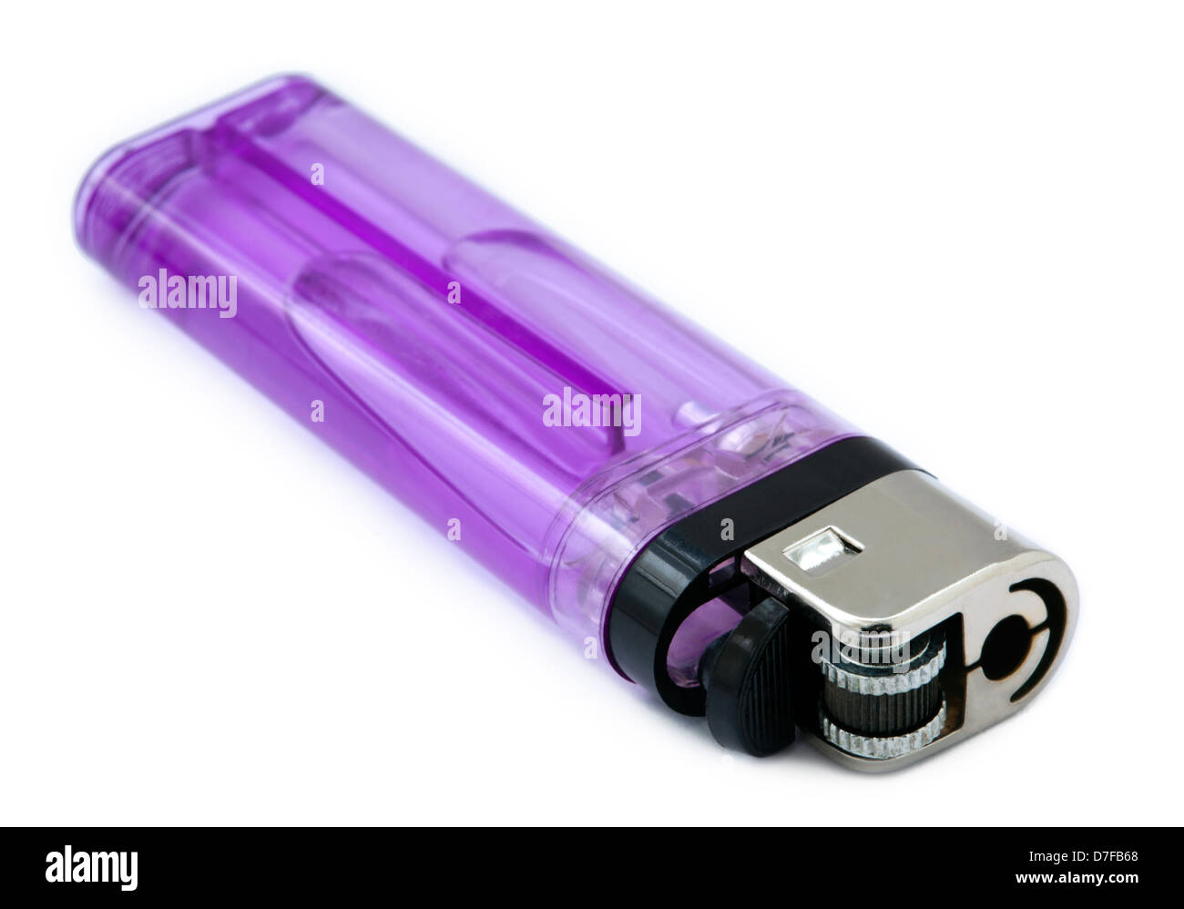 Half-transparent simple purple lighter isolated on white background ...