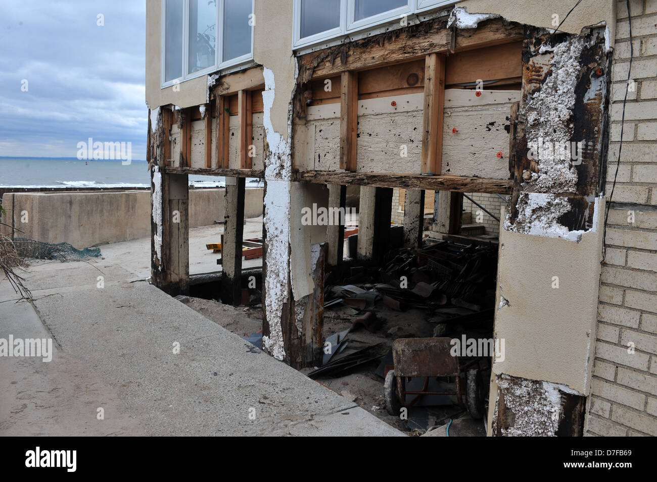 BROOKLYN, NY - NOVEMBER 01: Serious damage in the buildings at the ...