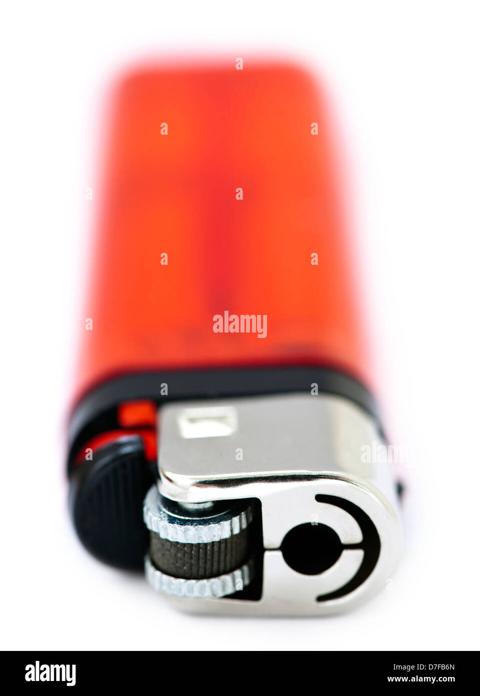 Half-transparent simple red lighter isloated on white background Stock ...