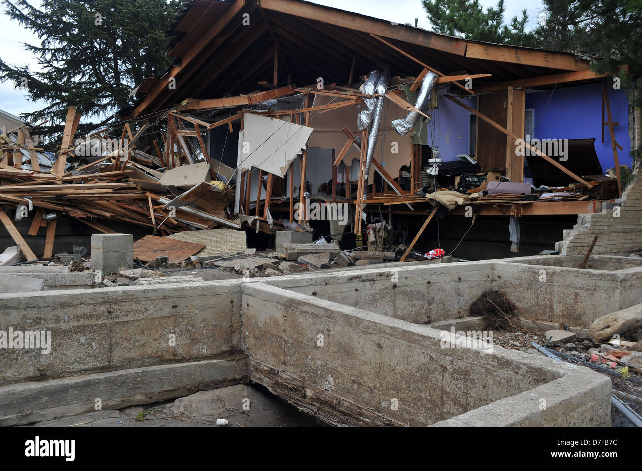 BROOKLYN, NY - NOVEMBER 01: Serious damage in the buildings at the ...