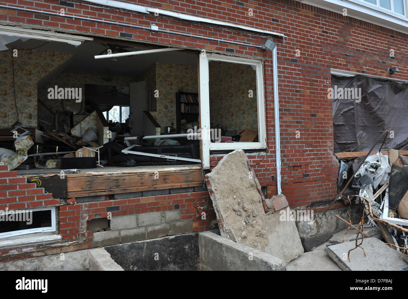 BROOKLYN, NY - NOVEMBER 01: Serious damage in the buildings at the ...