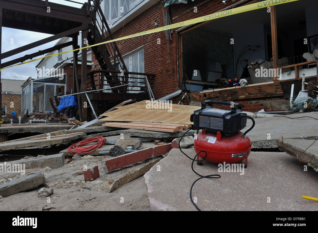 BROOKLYN, NY - NOVEMBER 01: Serious damage in the buildings at the ...