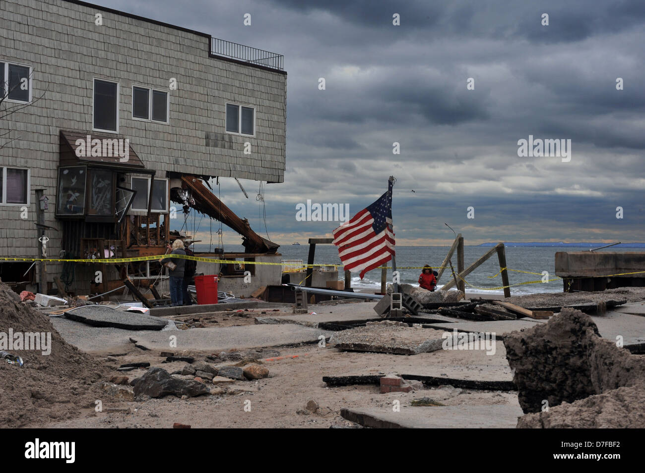 BROOKLYN, NY - NOVEMBER 01: Serious damage in the buildings at the ...