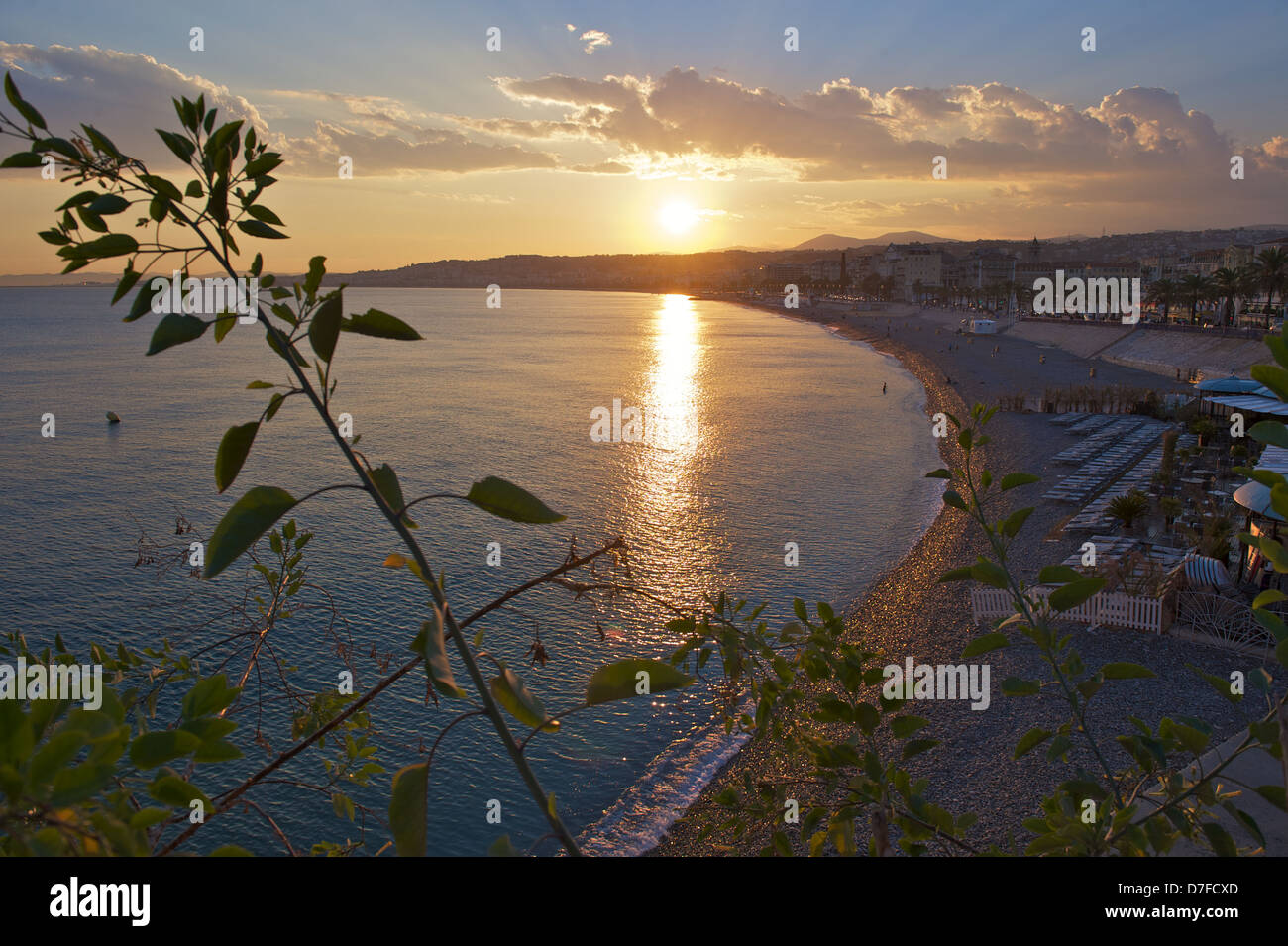 Nice, France, Promenade Anglais. In late September during an autumnal ...