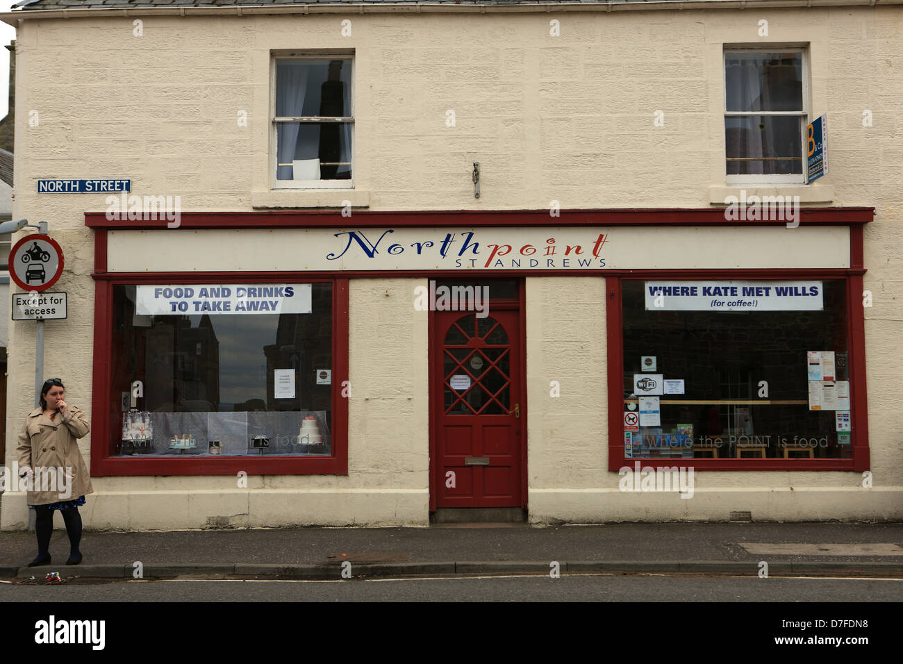 Northpoint Cafe in St Andrews with a sign in the window stating its ...