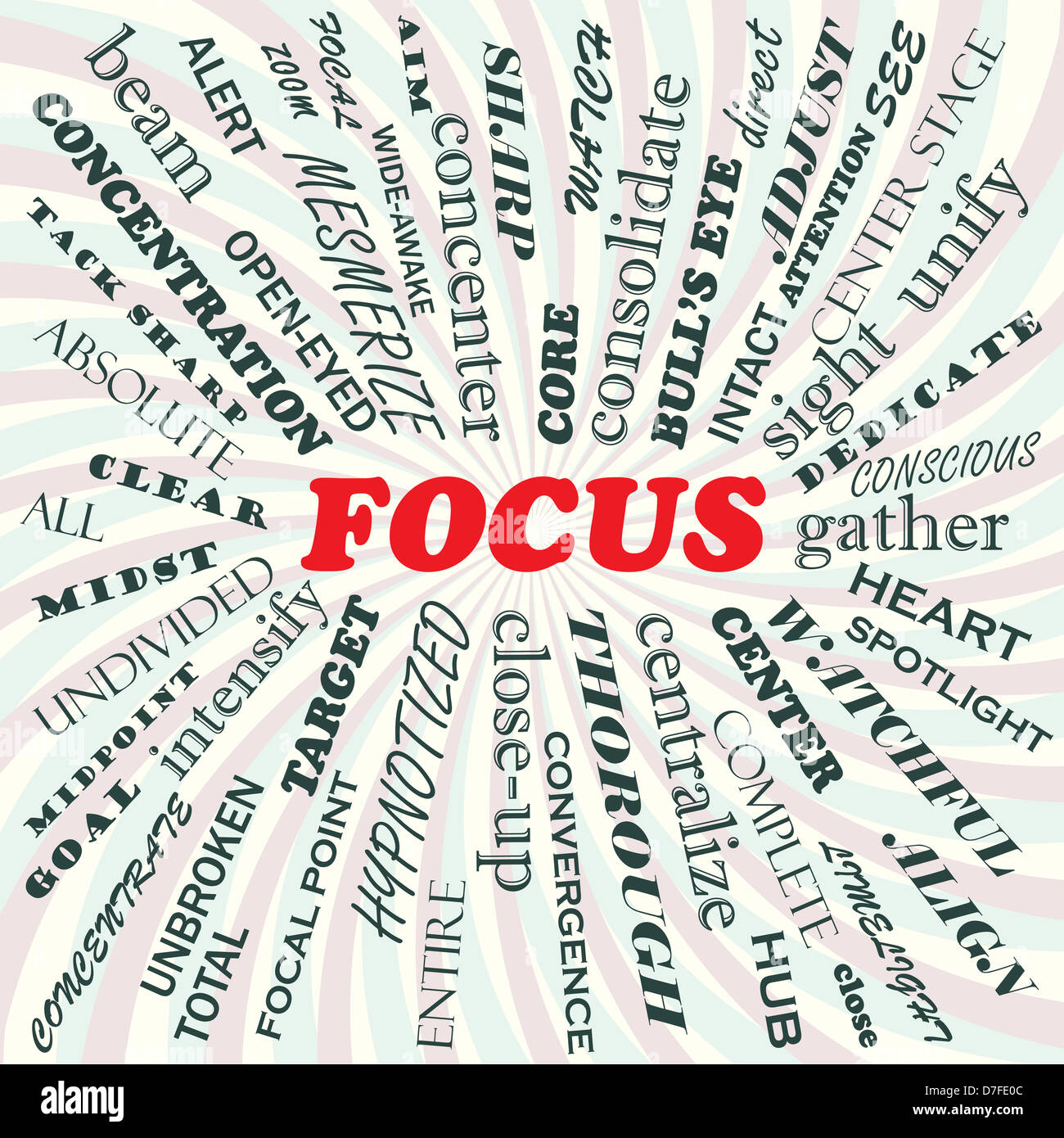 illustration of focus concept Stock Photo - Alamy