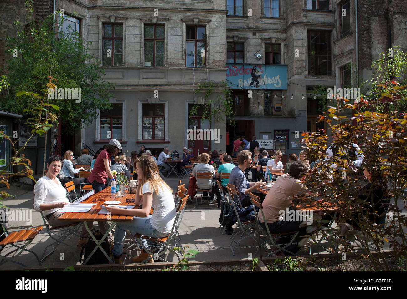 Gypsy restaurant Clärchens Ballhaus in the center of Berlin, Germany ...