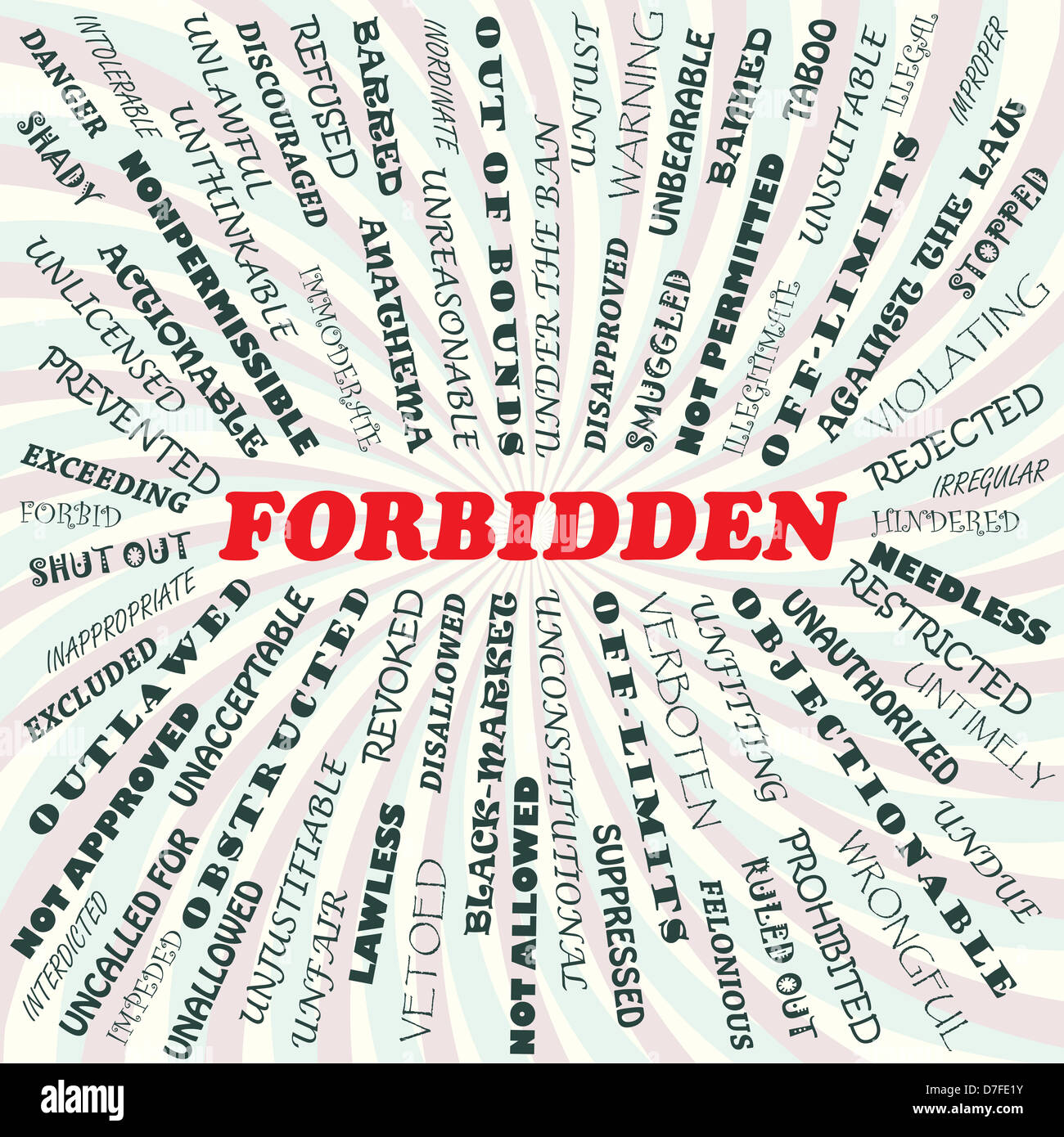 illustration of forbidden concept Stock Photo - Alamy
