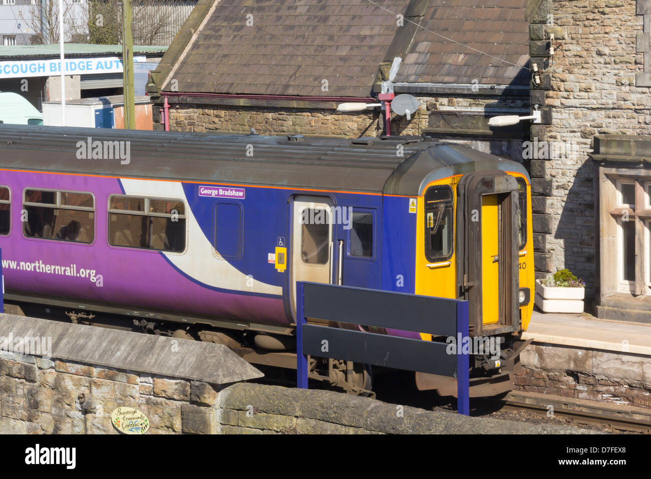 Northern Rail Class 156 Diesel Multiple Unit (DMU) train 156440, carrying the name 'George ...