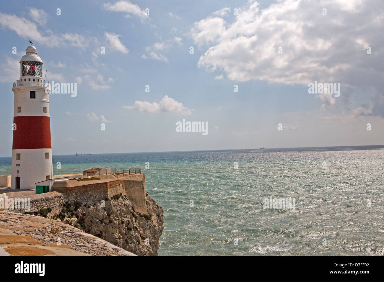 The Europa Point lighthouse in Gibraltar Stock Photo - Alamy