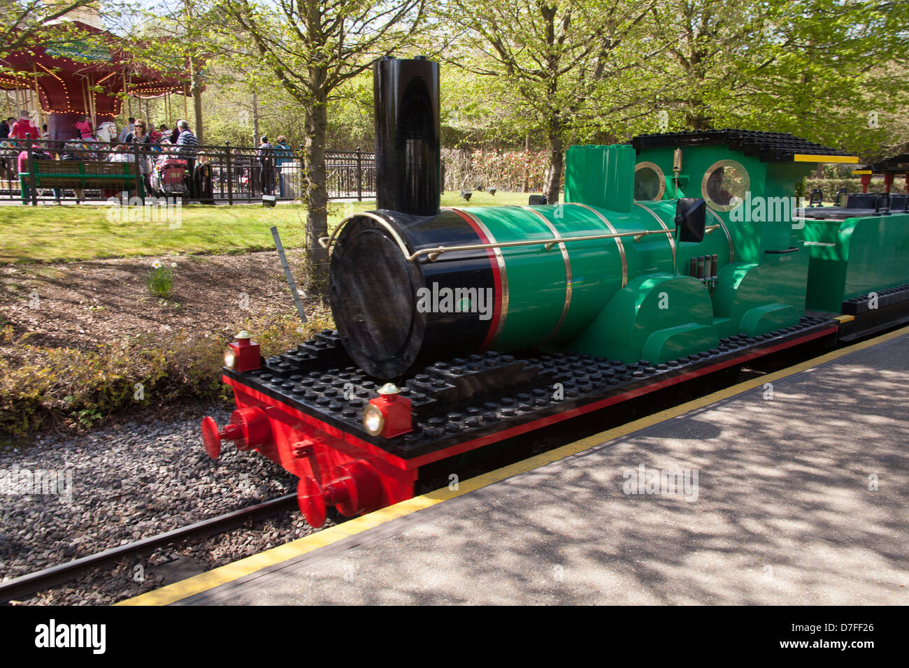 Orient Expedition steam train ride at Legoland Windsor, England Stock ...