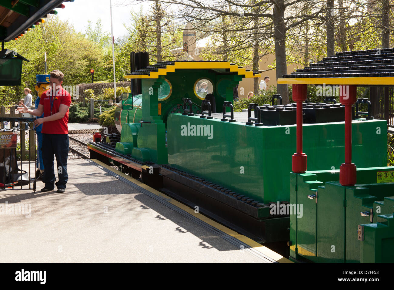 Orient Expedition steam train ride at Legoland Windsor, England Stock ...